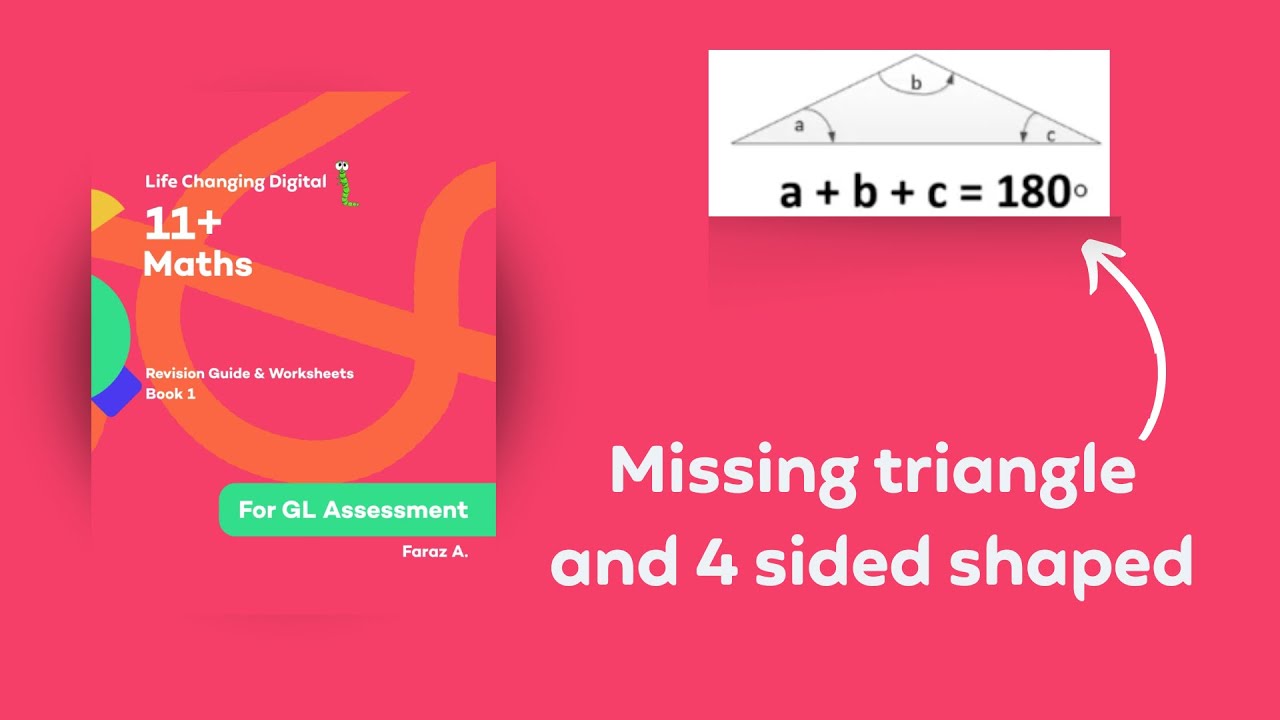 Angles 2 missing triangle and 4 sided shaped - YouTube