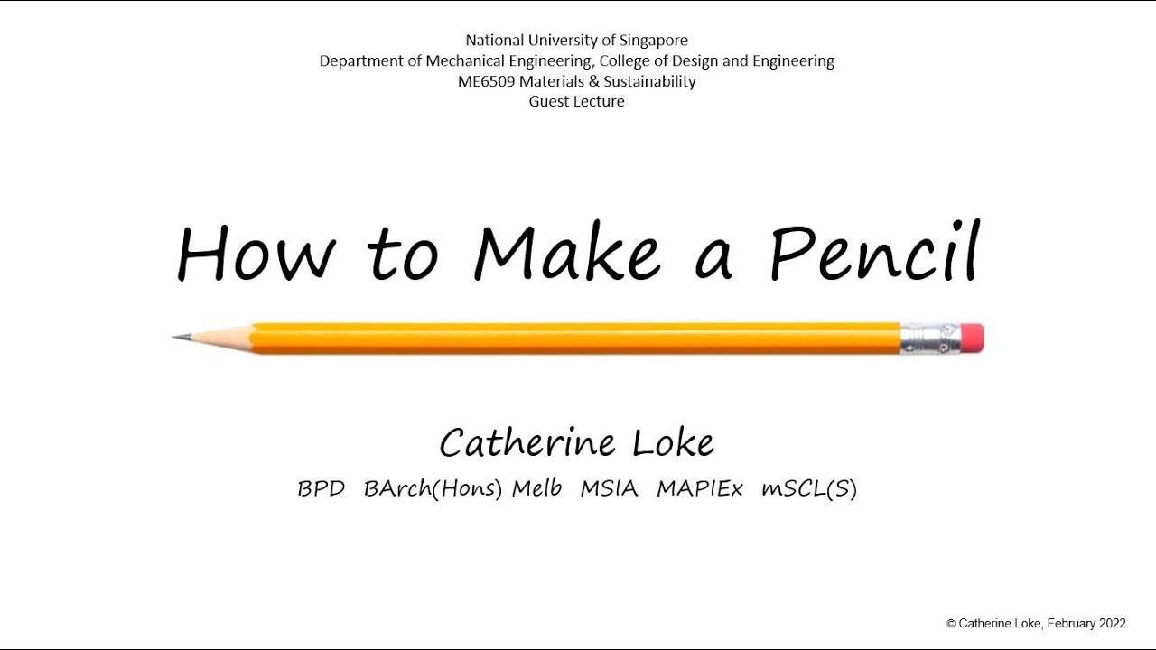 How to Make a Pencil | Catherine Loke - YouTube