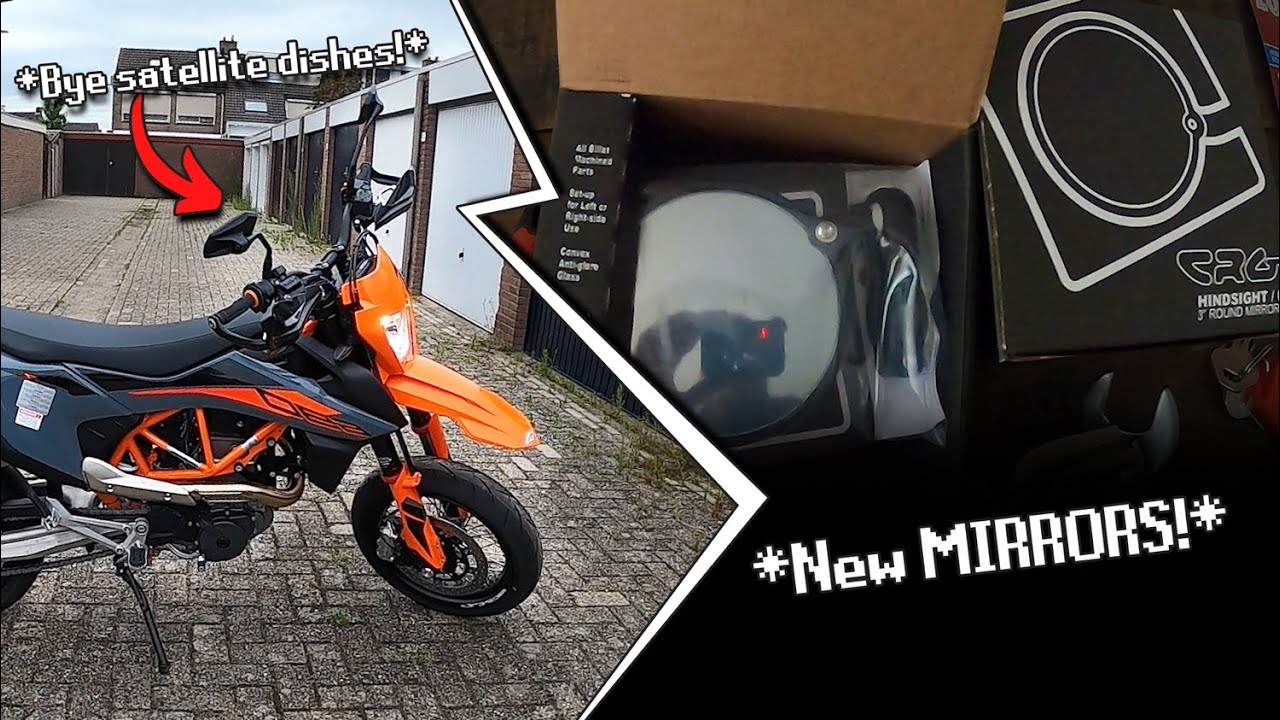 The KTM 690 SMC R Gets New MIRRORS! | CRG Bar End Mirrors - YouTube