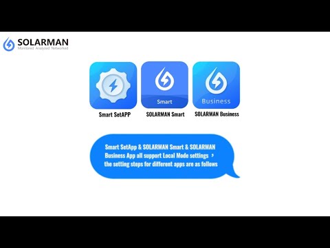 Local mode video guide for Smart SetAPP & SOLARMAN Smart & SOLARMAN ...