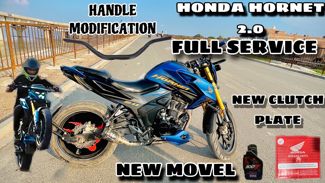 HONDA HORNET 2.0 Service detailed🔥| Hornet 2.0 Handlebar modification😱 ...