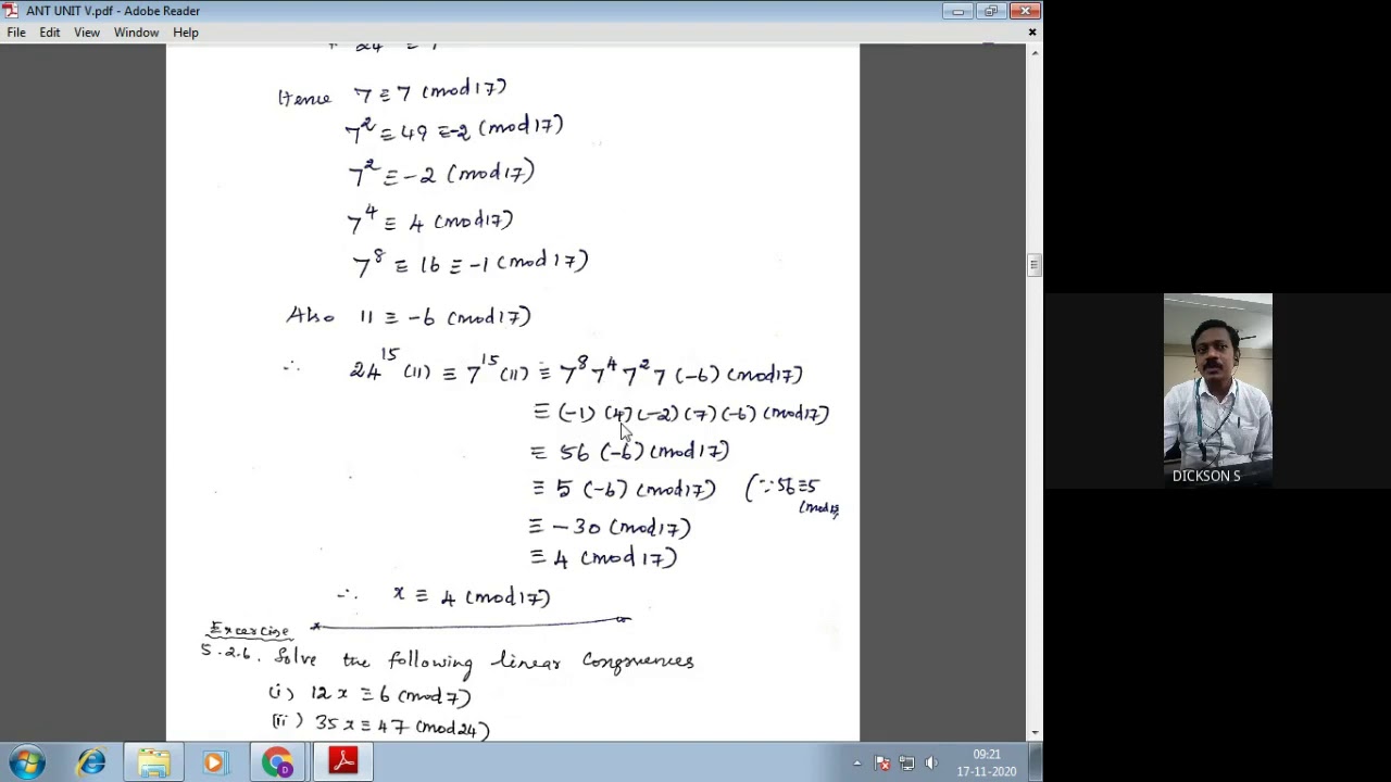Algebra and Number Theory UNIT V - MA8551 - YouTube