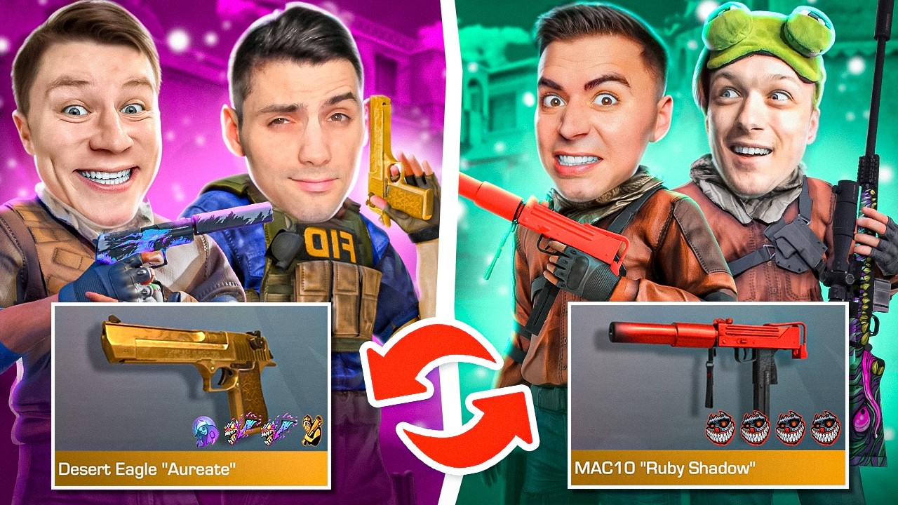 АБОВЕН И АРТКУЛ ПРОТИВ КЕНТА И РИКА В ОБМЕНЕ СКИНАМИ на МАК 10 РУБИ В STANDOFF 2 - YouTube