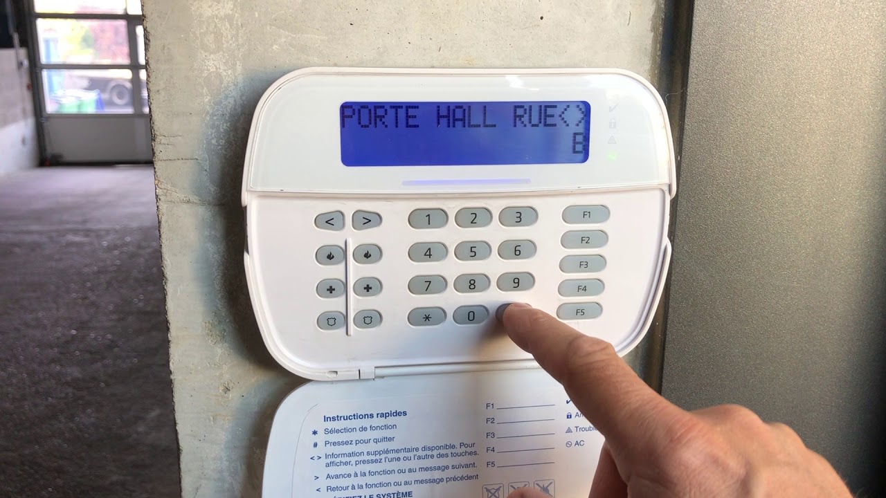 Fonctionnement d'un clavier d'alarme classique - YouTube