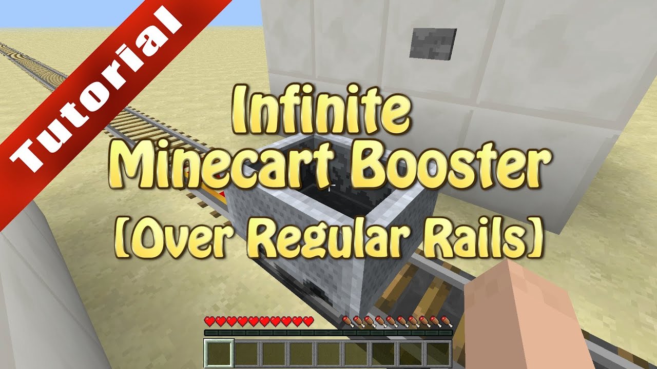 Minecraft Tutorial 1.7.9: Infinite Minecart Booster (Over Regular Rails ...