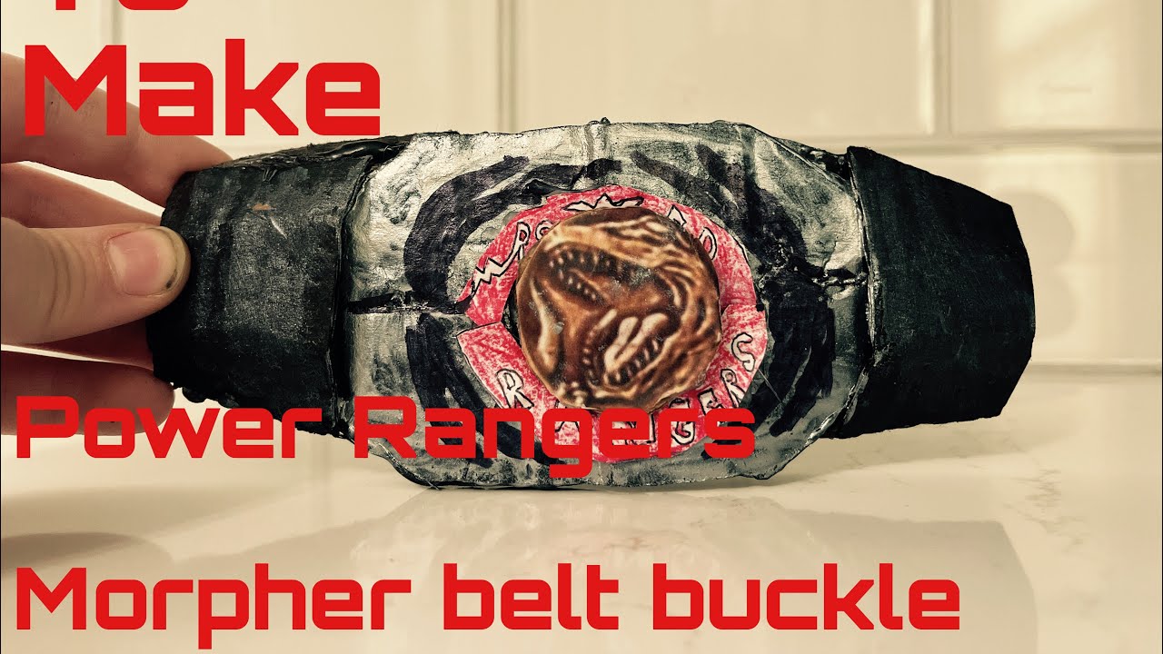 How to make Mighty Morphin Power Rangers belt buckle - YouTube