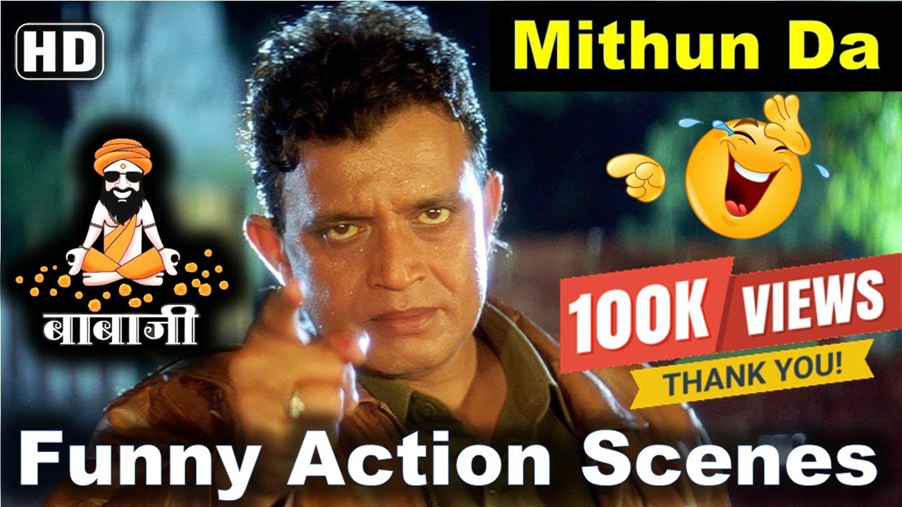 Funny action scenes of Mithun da part 7 😂😂 - YouTube