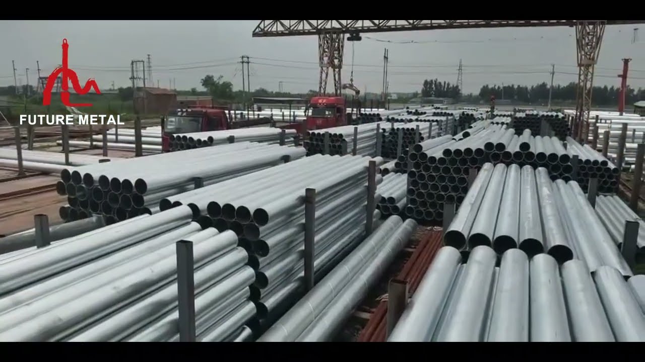 Galvanized pipe production process - YouTube