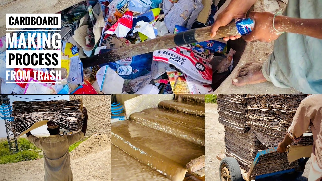 Cardboard Manufacturing | Cardboard Making from Trash | Trash Recycling ...