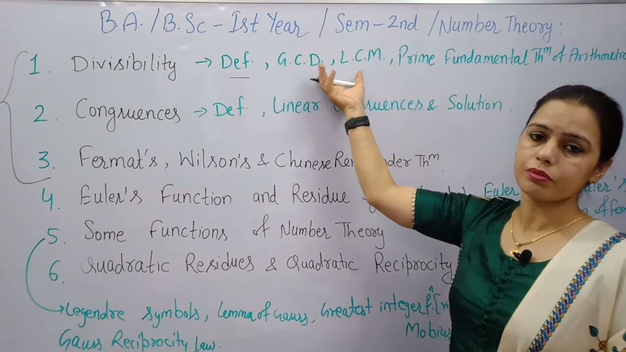 Most Imp Topics | Number Theory | Units 1&2 | BA/BSc 1st Year ...