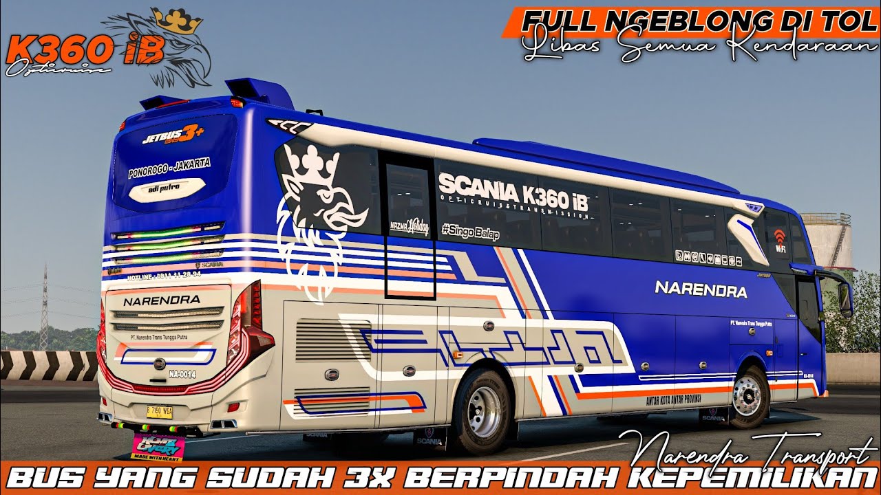 Bus Narendra Full Ngeblong Setelah isi Solar di KM-102 Cipali‼️| ETS 2 ...