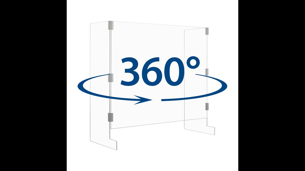 Portable Clear Acrylic U Shape Barrier Shield Ships Flat - 28"H x 30.4 ...