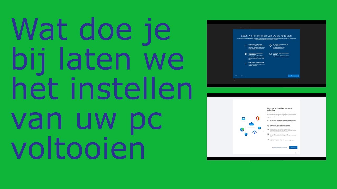 Wat doe je bij laten we het instellen van uw pc voltooien - YouTube