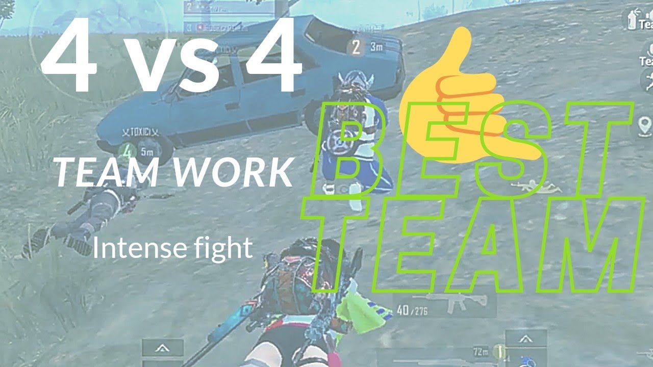 How should a squad fight in 4v4 situation || Aggressive😠 team work ...