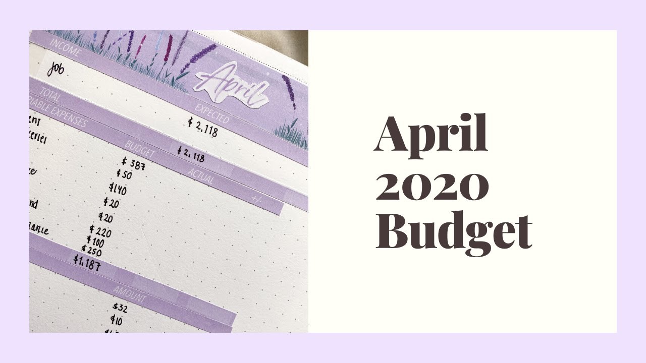 April Budget 2020| Budgeting For the Lockdown - YouTube