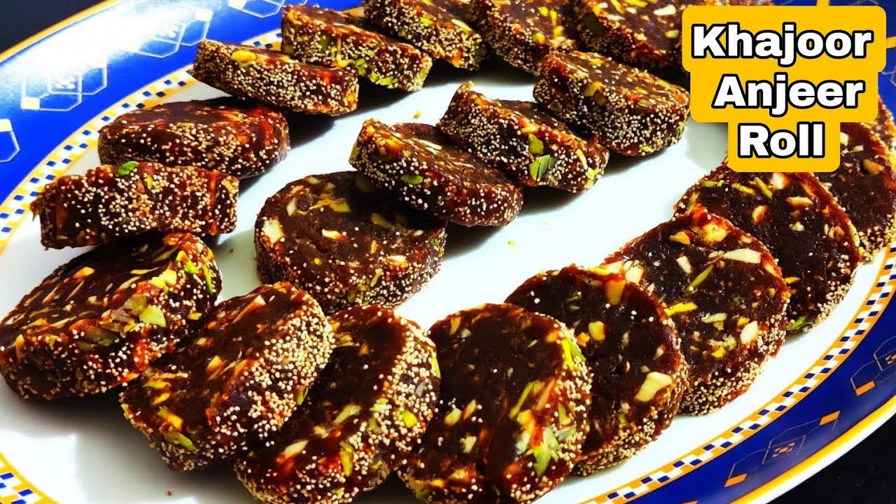 Khajoor Anjeer Roll | Khajoor Roll |Diwali Special Snacks | Sugar Free ...