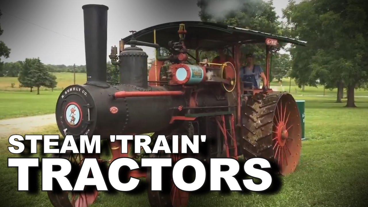 Antique Agriculture: Neat steam 'train' tractors whistle and chug along ...