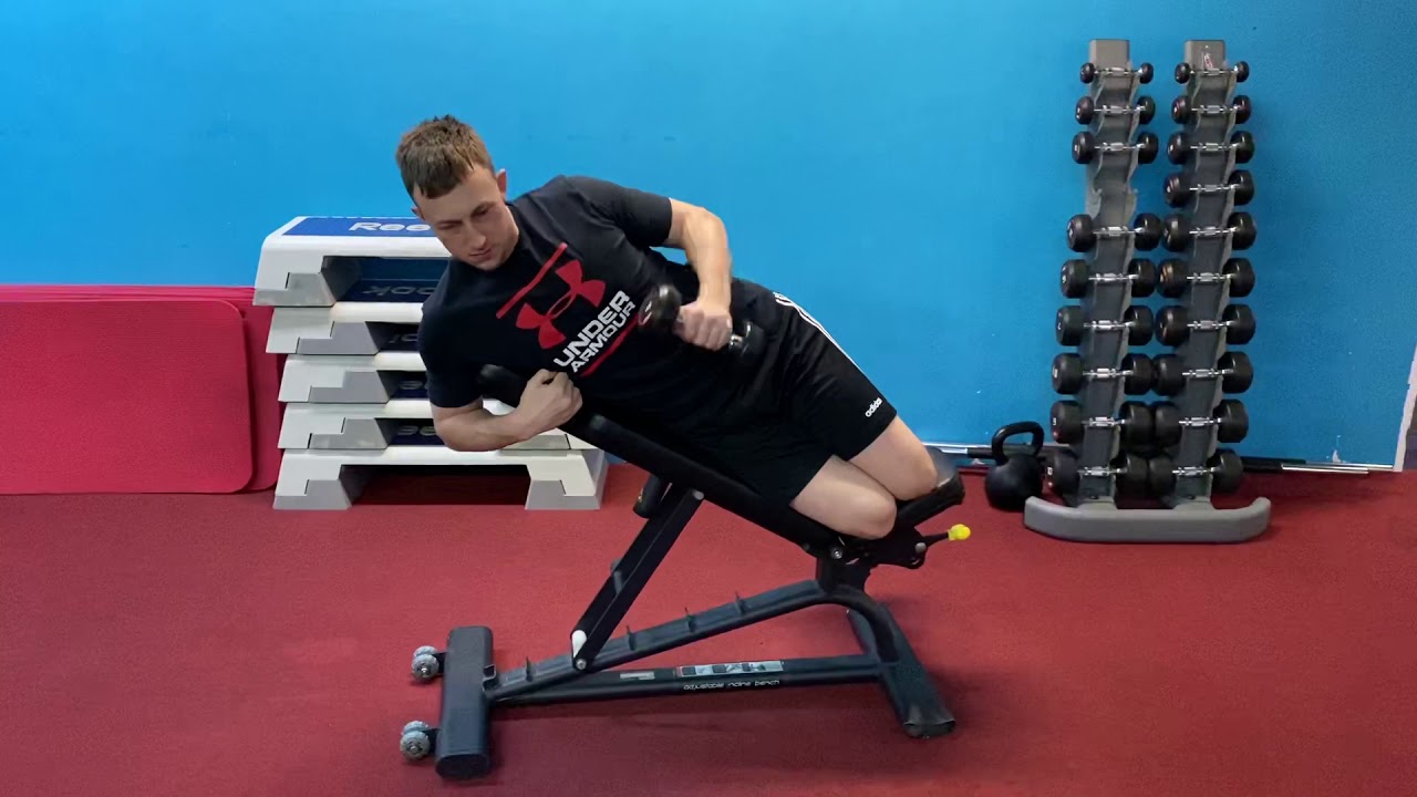 Incline bench external rotation - YouTube
