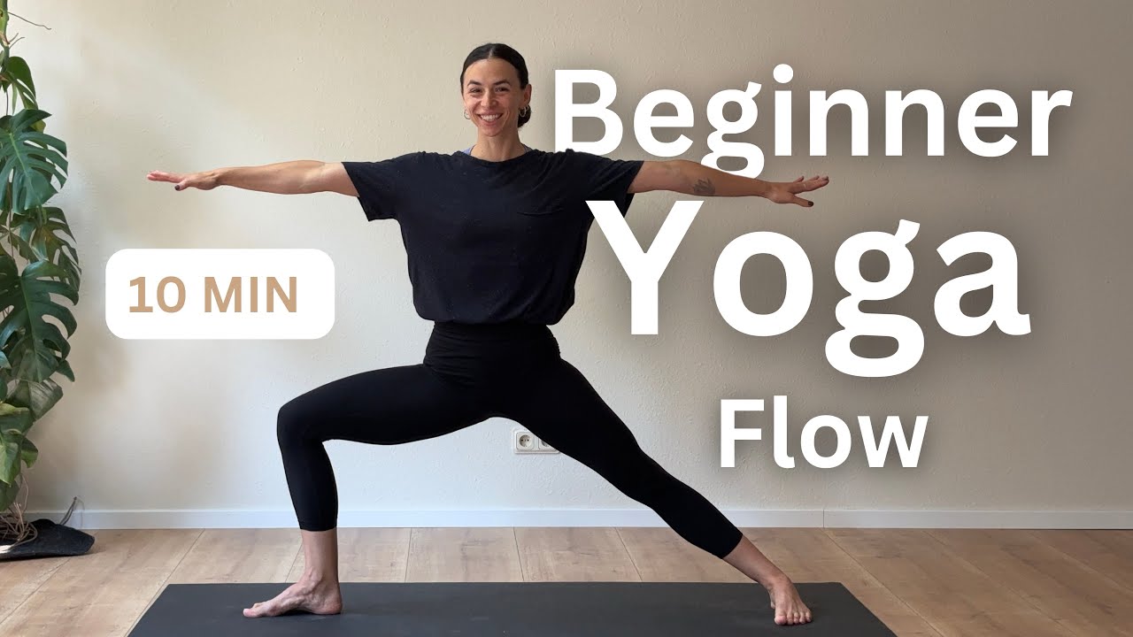 10 MIN BEGINNER YOGA FLOW | Introduction to Yoga | Feel Good | Quick ...