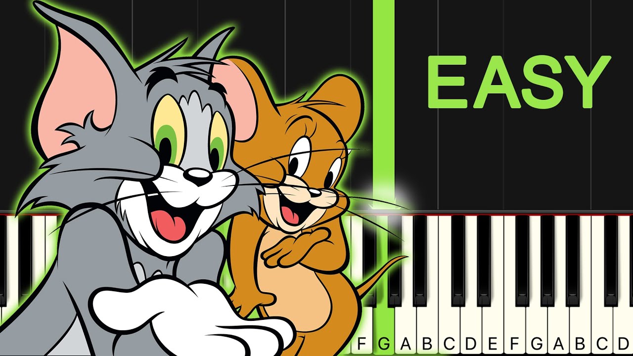 Tom and Jerry Theme Song EASY Piano Tutorial - YouTube