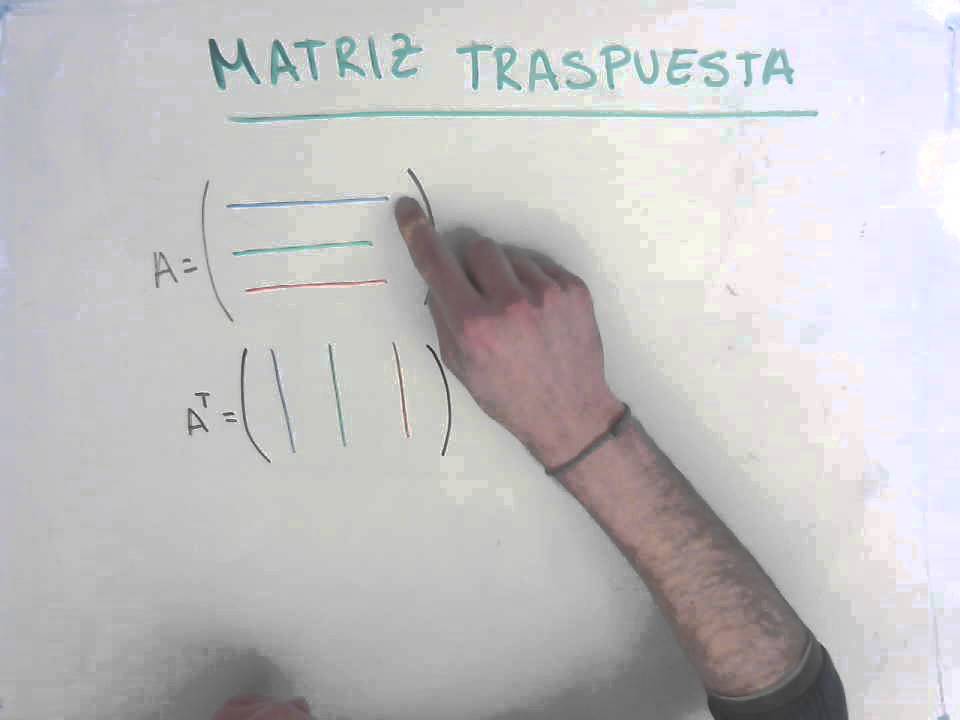 Que es la Matriz Traspuesta y como se calcula | EXPLICACIÓN - YouTube