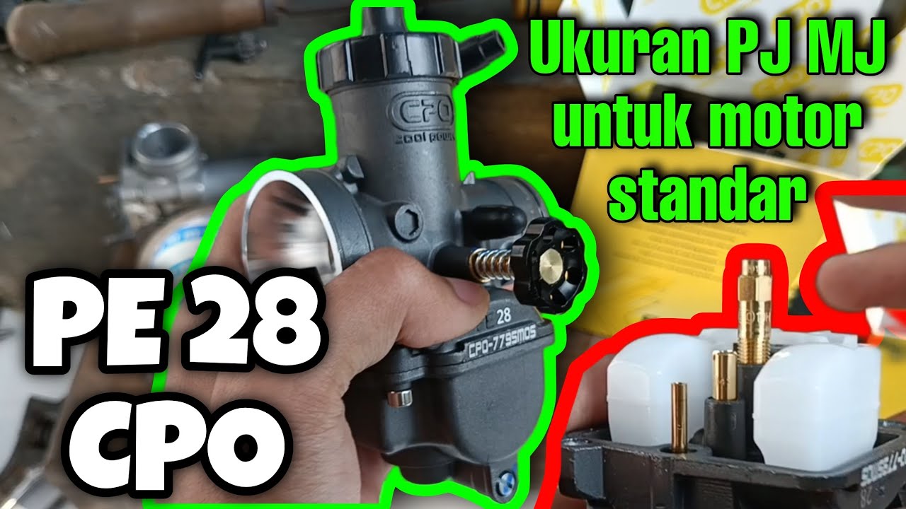 Settingan Karbu PE 28 untuk Motor Standar - YouTube
