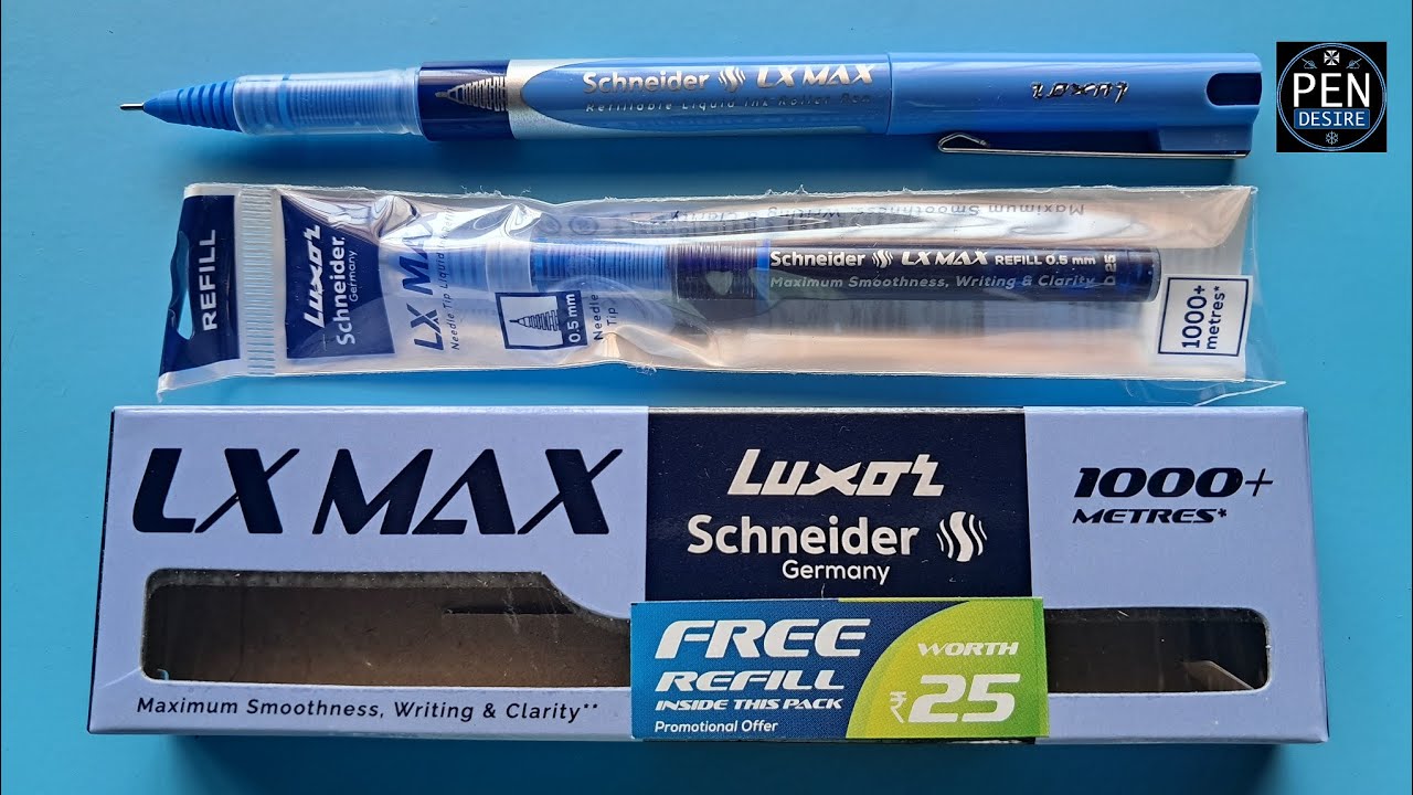 LX MAX Free Refill Offer - 0.5 Roller Pen - Light Blue Roller Pen ...