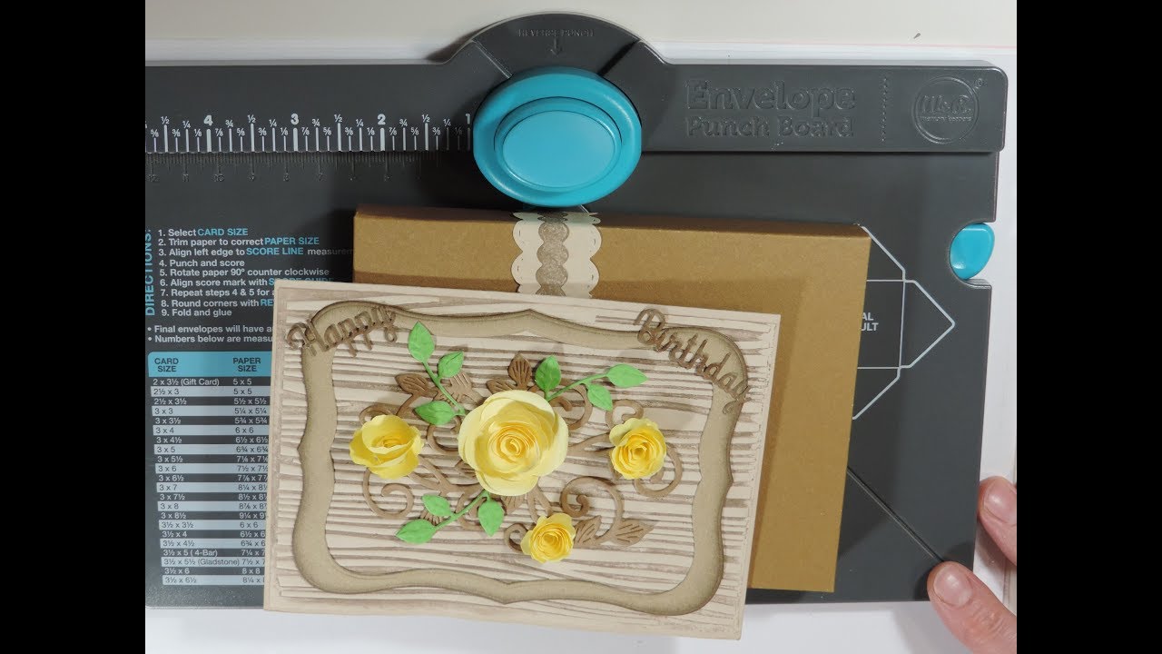 How to make a box any size with the envelope punch board - YouTube