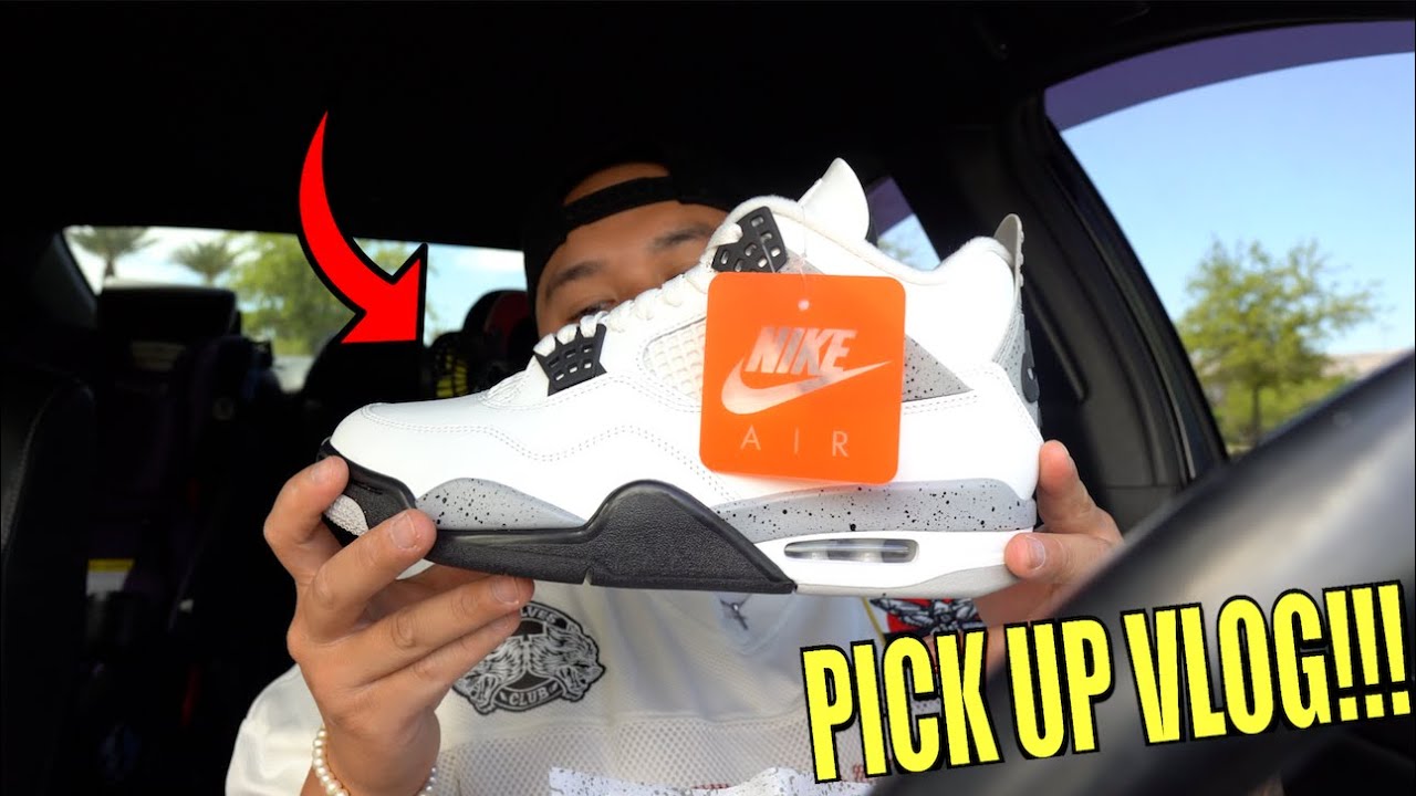 ALMOST TOOK AN L! FLX APP TRASH! JORDAN 4 WHITE CEMENT PICK UP VLOG ...