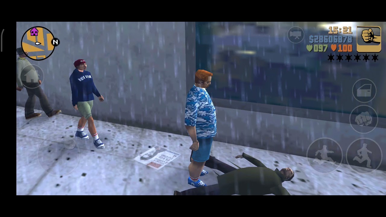 GTA 3 - Fat Ginger Male W/ Blue Outfit vs Creepy Old Guy - YouTube