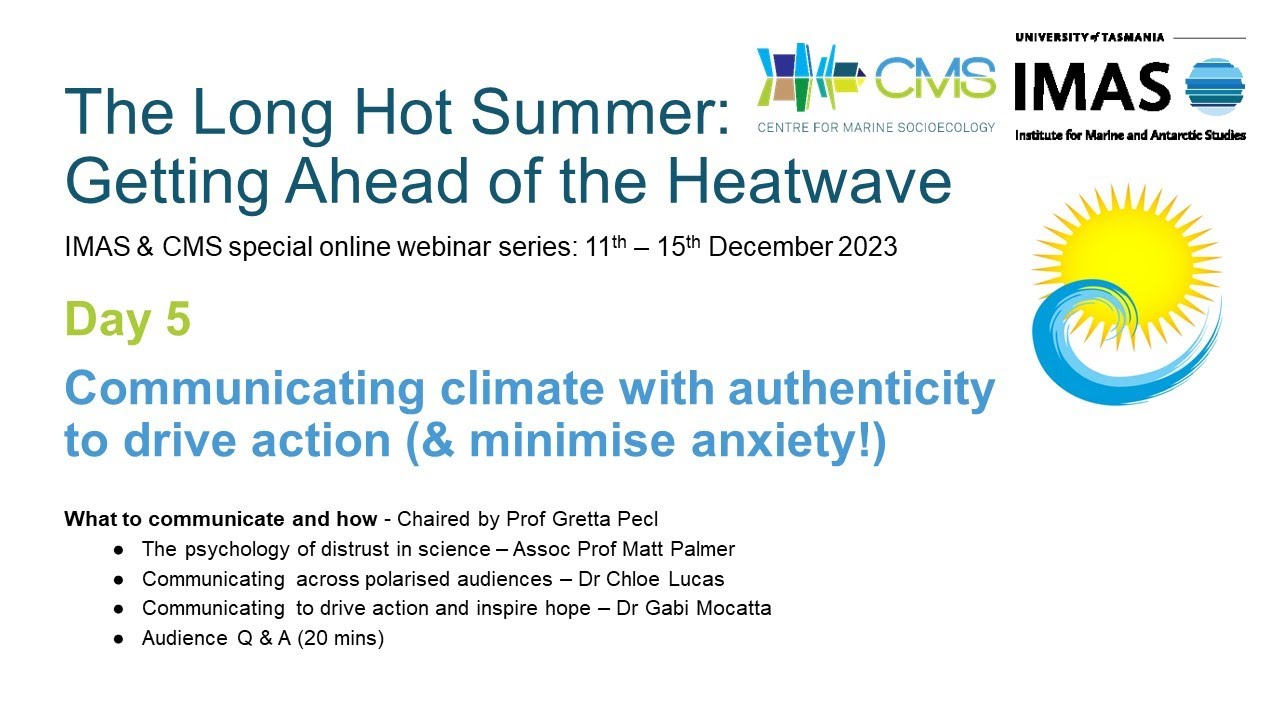 CMS/IMAS Webinar Series (Day 5): Communicating climate with ...