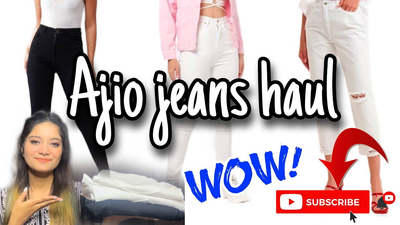 BEST AJIO JEANS HAUL STARTING AT ₹600 | *TRY ON HAUL* | HIGH WAISTED ...