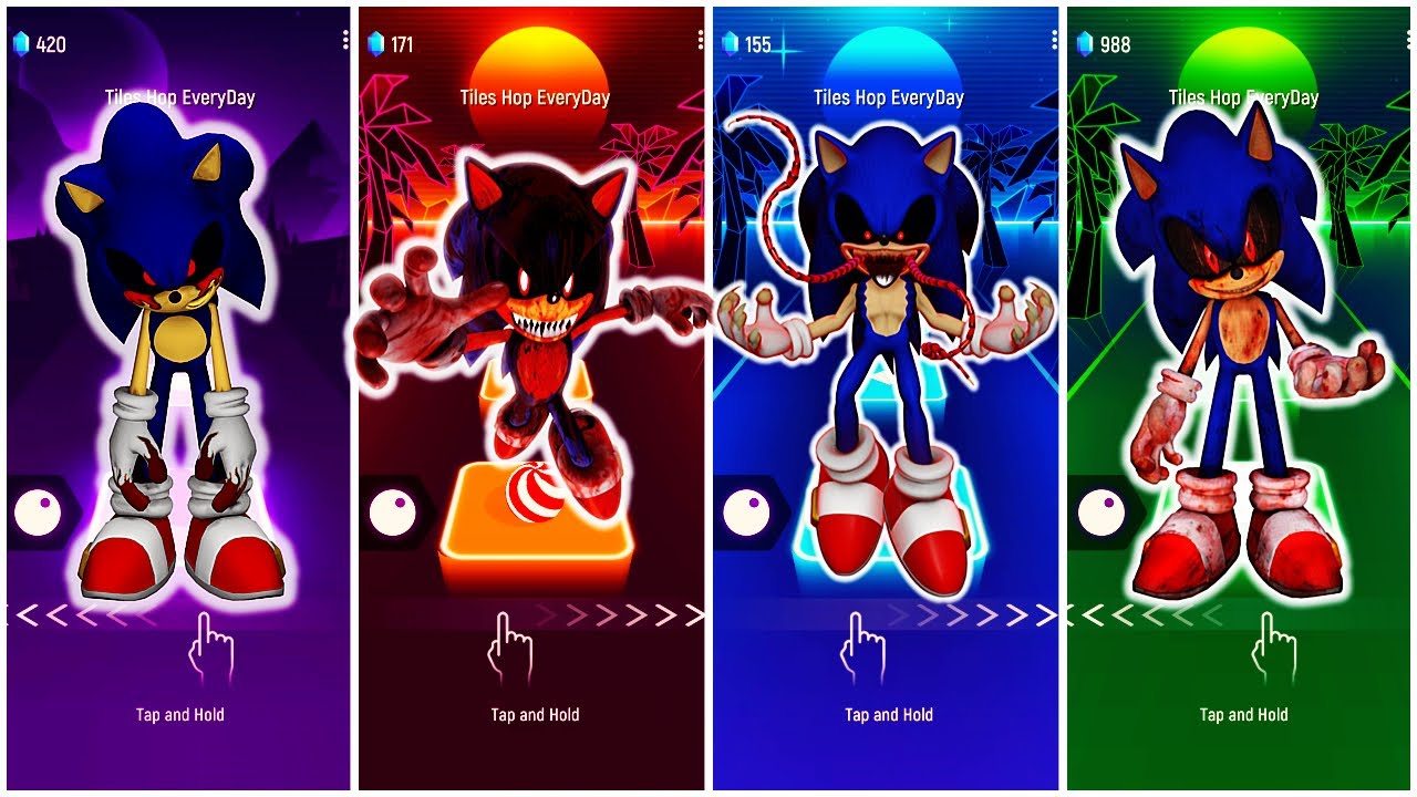 Sonic EXE VS Sonic EXE VS Sonic EXE VS Sonic EXE | Tiles Hop EDM Rush ...