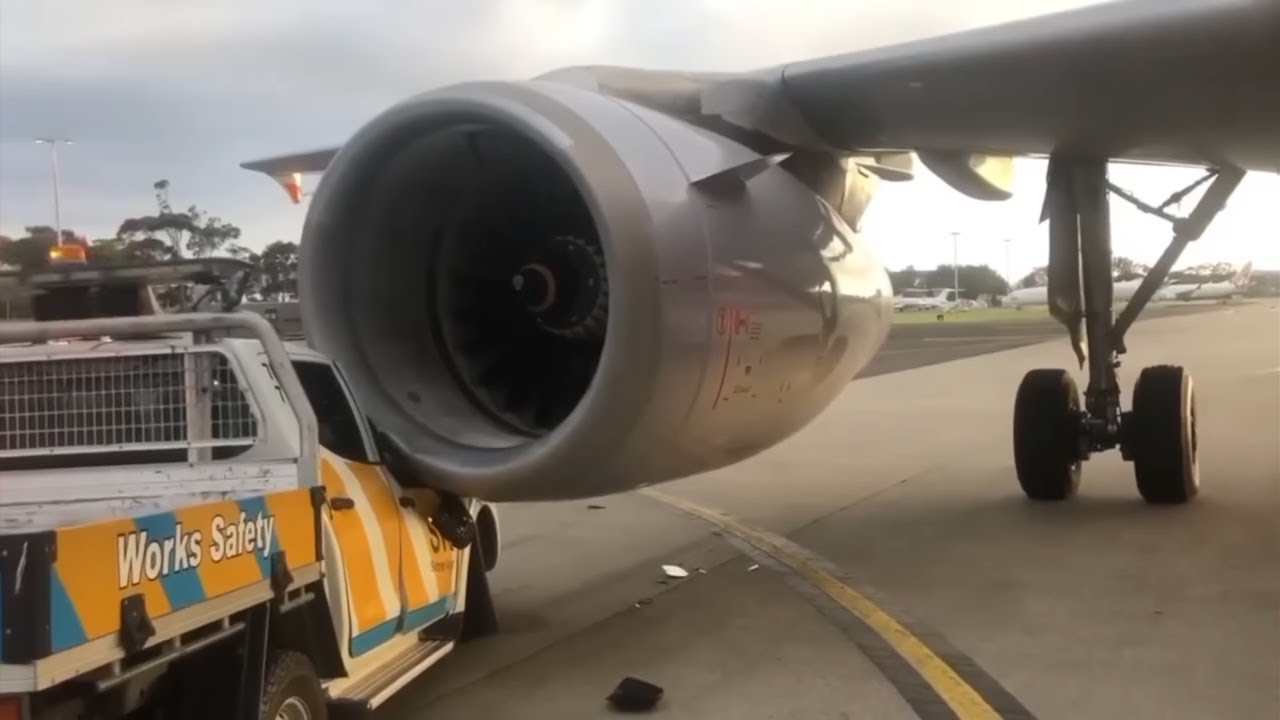 Plane Engine Hits Car - YouTube