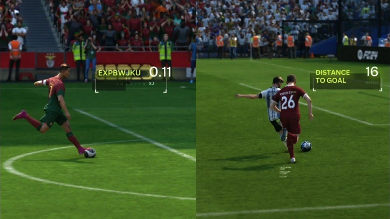 Ronaldo and messi goals by HYPERMOTION technology #Fc24 #esports - YouTube