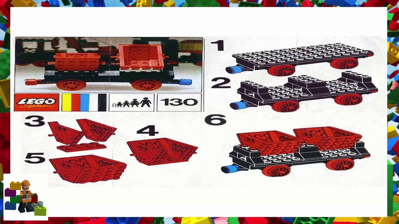 LEGO instructions - Trains - 130 - Double Tipper Wagon - YouTube