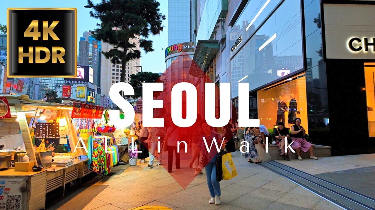 Downtown Rush Hour / Myeongdong, Seoul, Korea | 다운타운 퇴근시간 / 명동 | 4K HDR ...