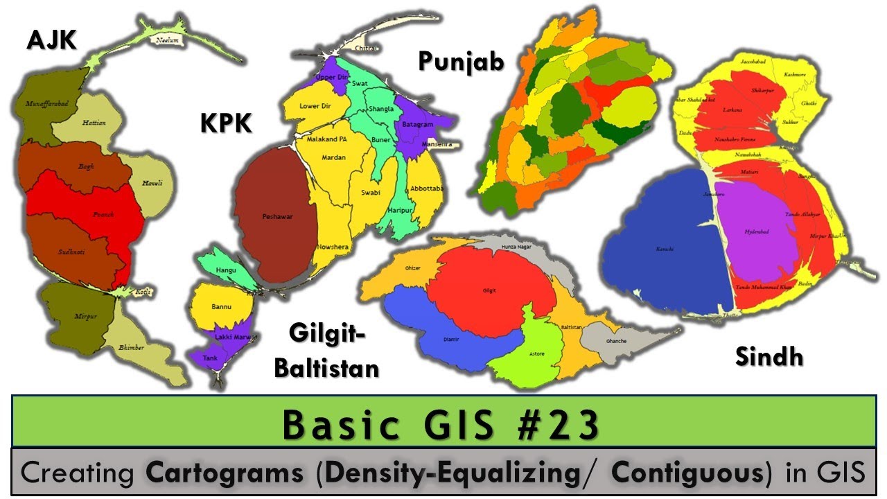 Basic GIS # 23 | Creating Cartograms (Density-Equalizing/ Contiguous ...