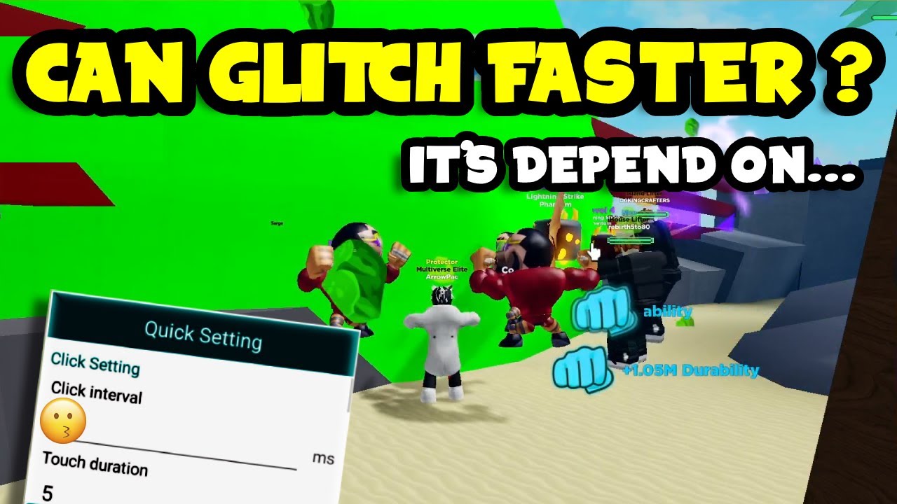 Best Auto Clicker Settings For Glitch?? | Muscle Legends Roblox - YouTube