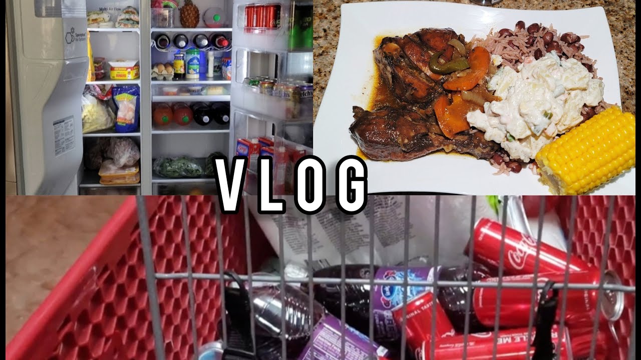 VLOG: GROCERY SHOPPING + PACKING REFRIGERATOR + COOKING.... - YouTube