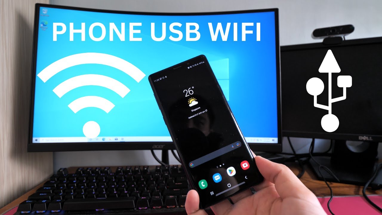 How to turn your phone into a USB WiFi adaptor - YouTube
