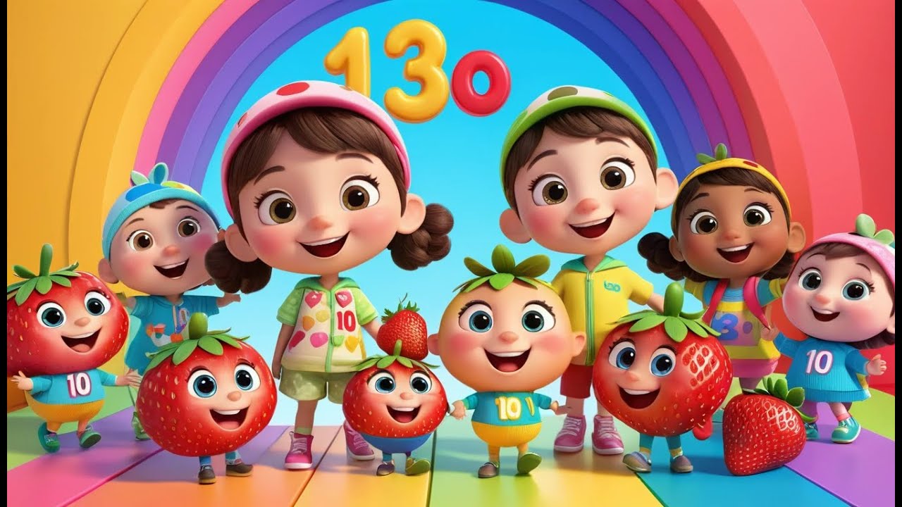Strawberry Family Song – Count Them All! | Fun Counting Song for Kids ...