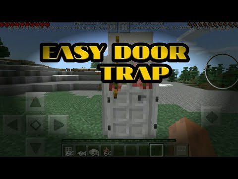 Minecraft Tutorial#3-How to make easy door trap - YouTube