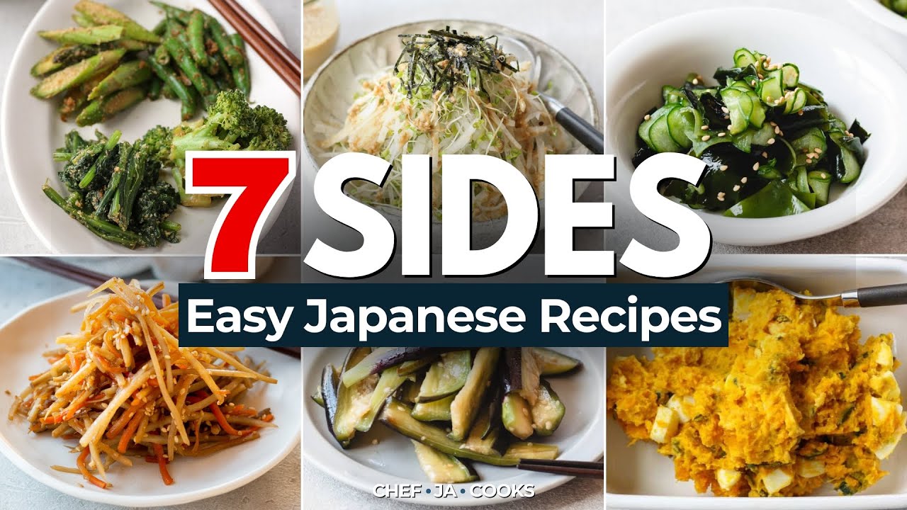 7 Easy and Healthy Japanese Side Dishes | Chef JA Cooks - YouTube