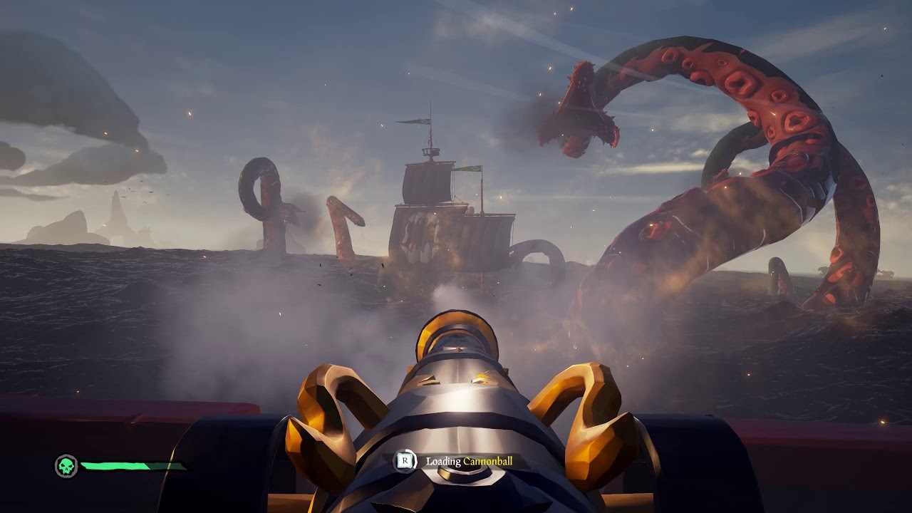 Kraken spawn on enemy brigantine - YouTube