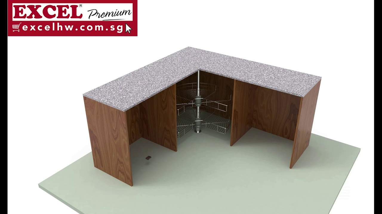 E010-270D-800 EXCEL - 270 Degree Turnable Corner Basket Installation ...