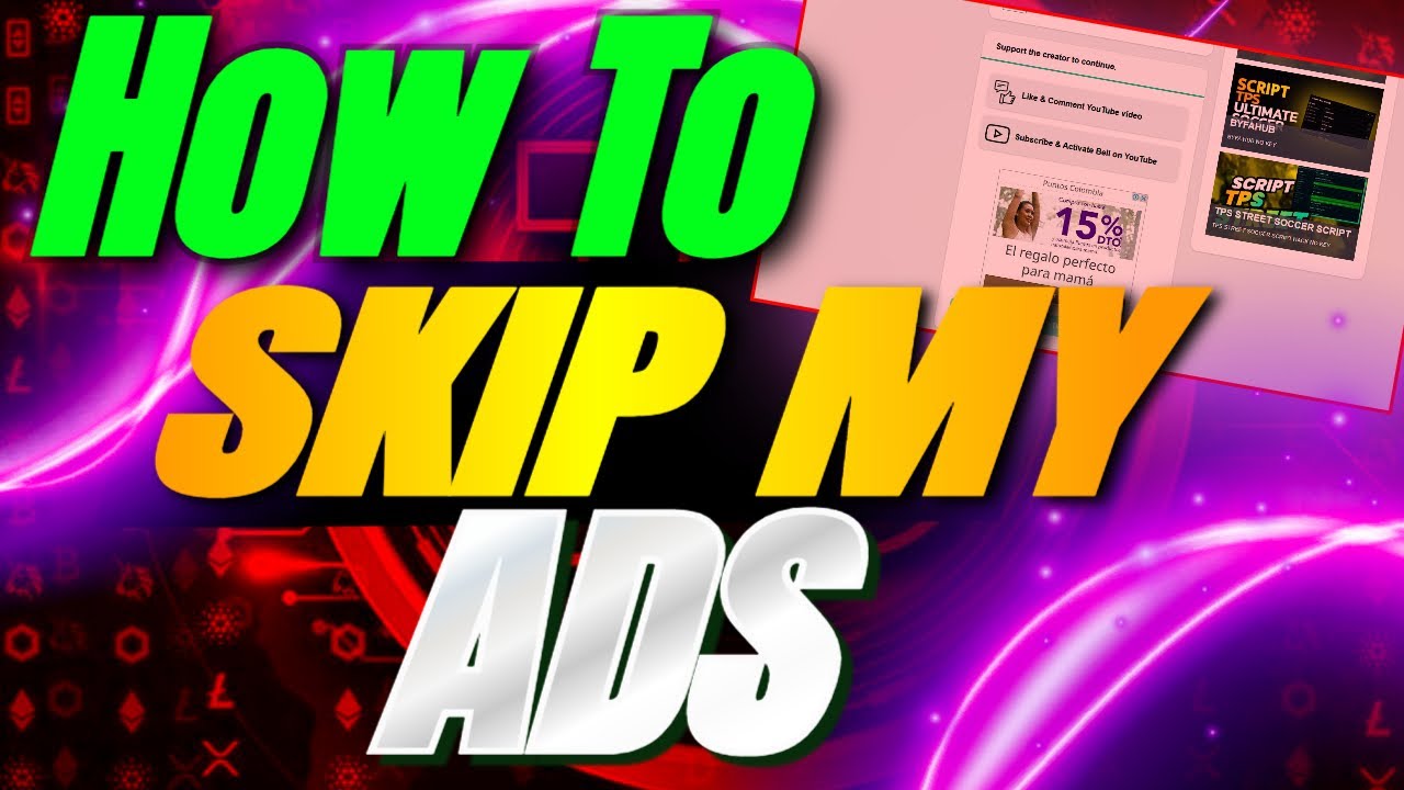 HOW TO SKIP SCRIPT SHORTENERS YouTube HOW TO SKIP SCRIPT SHORTENERS YouTube