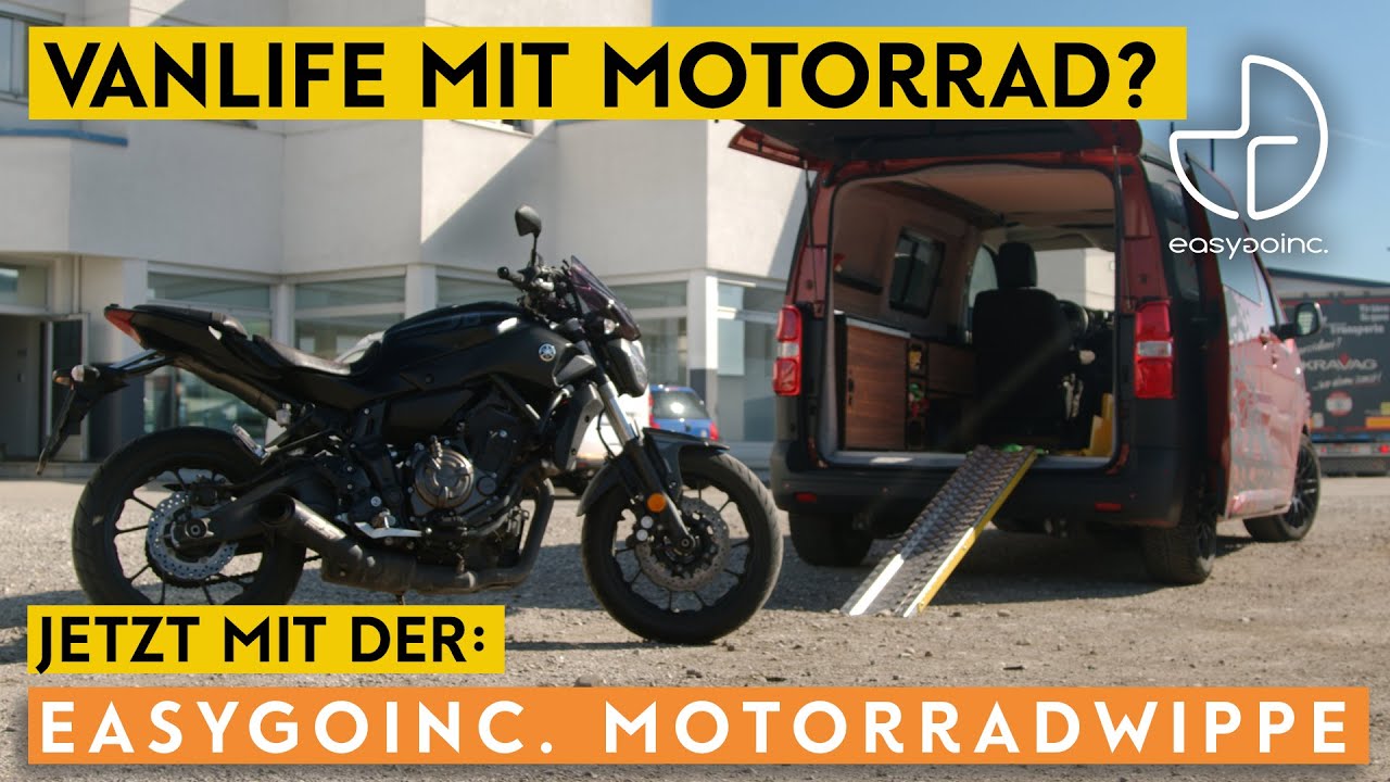 Vanlife mit Motorrad? – Die easygoinc. Motorradwippe macht's möglich ...