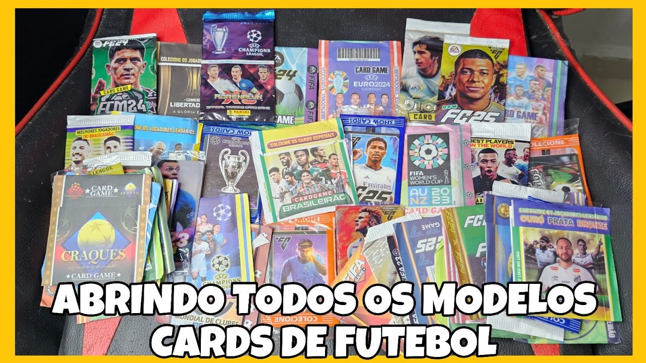 ABRINDO TODOS OS MODELOS DE CARDS DE FUTEBOL DO CANAL - YouTube