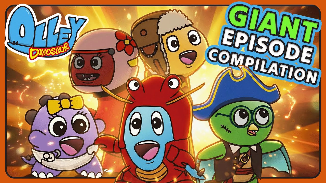 Episode Compilation - 45+ Min! | Olley Dinosaur | Learn Sing Explore ...
